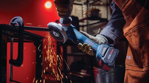 BOSCH GWS18V-10PB14 18V Brushless 4-1/2 – 5 In. Angle Grinder Kit with Paddle Switch and (1) CORE18V® 8 Ah High Power Battery