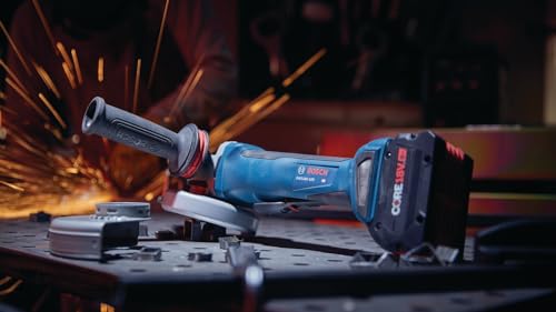 BOSCH GWS18V-10PB14 18V Brushless 4-1/2 – 5 In. Angle Grinder Kit with Paddle Switch and (1) CORE18V® 8 Ah High Power Battery