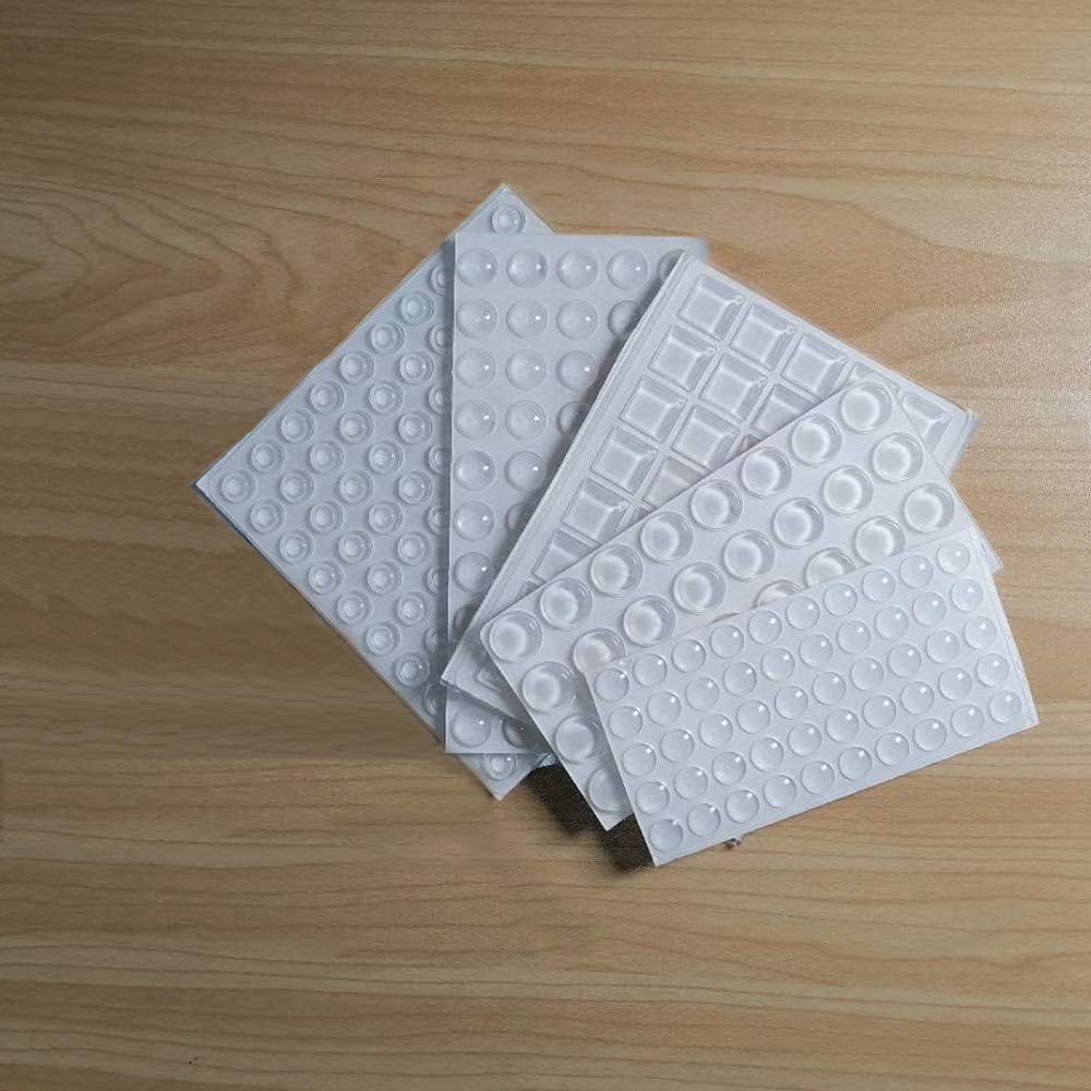 Cabinet Door Bumpers Clear Self Adhesive Noise Dampening Bumper Pads 272Pcs Silicone Rubber Bumpers for Drawers Picture Frames Cutting Board and Furniture Surface Protection 5 Sizes Pack