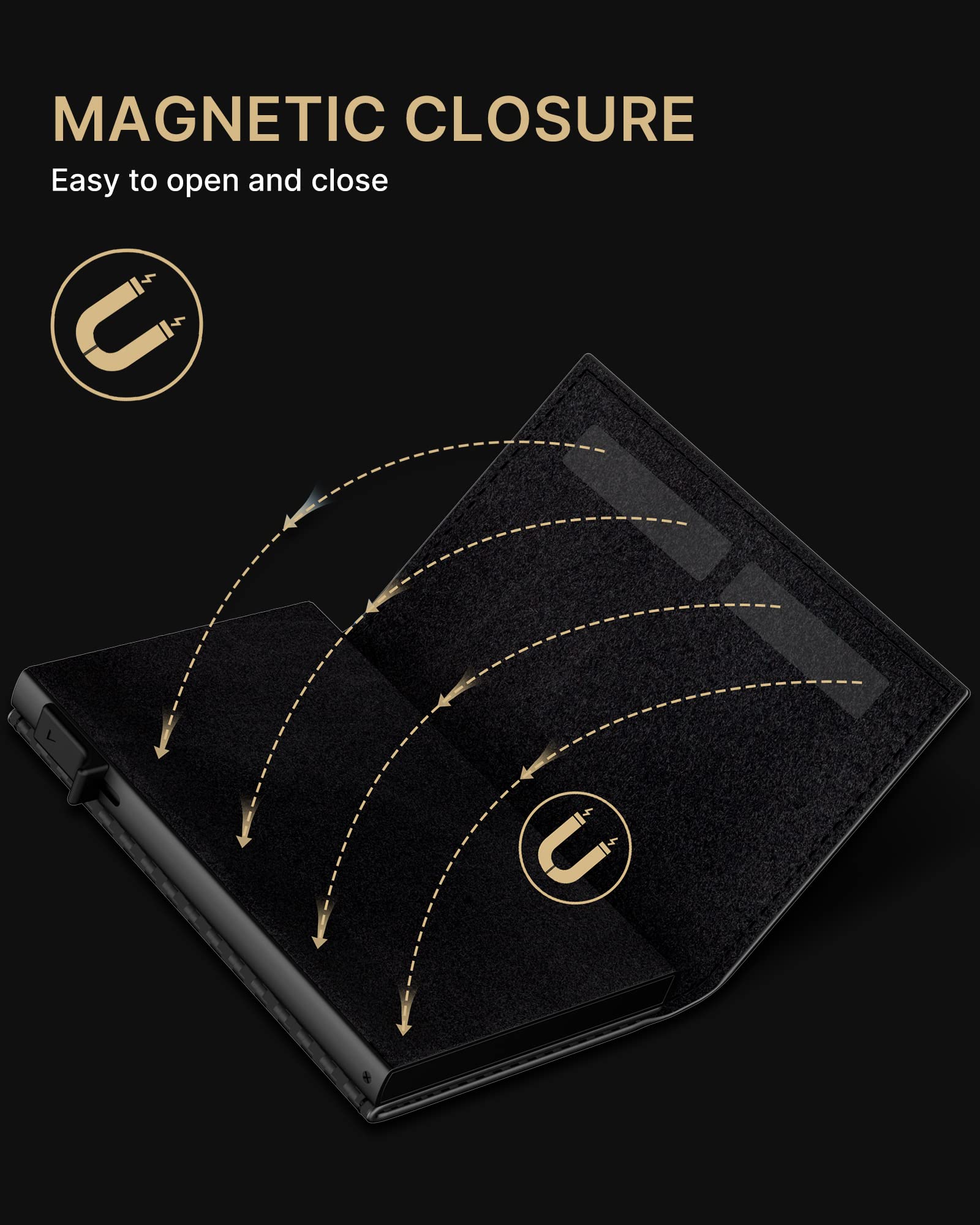 typecase Mens Wallet Card Holder: Pop Up Aluminum Case, Genuine Leather, Smart, RFID Blocking, Slim, Minimalist, Front Pocket - 9-14 Card Capacity | ID Window | Cash Slot (Carbon Fiber)