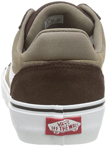 Vans Unisex Ward Deluxe Retro Suede - Low Platform Lace-up Sneaker - Brown/White Women 11 Men 9.5, 11 Women/9.5 Men