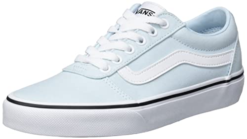 Vans Unisex Ward Canvas Low Platform Sneaker - Delicate Blue/White 8.5