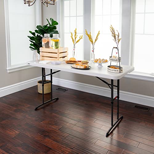 Lifetime, Commercial, Almond 6-Foot Adjustable Height Nesting Table