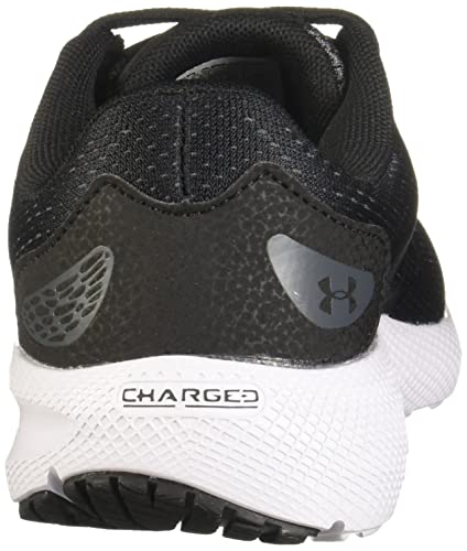 Under Armour womens Charged Pursuit 2 Running Shoe, Black/White, 7.5 US
