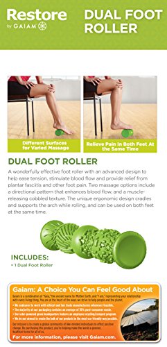 Gaiam Restore Dual Foot Massage Roller