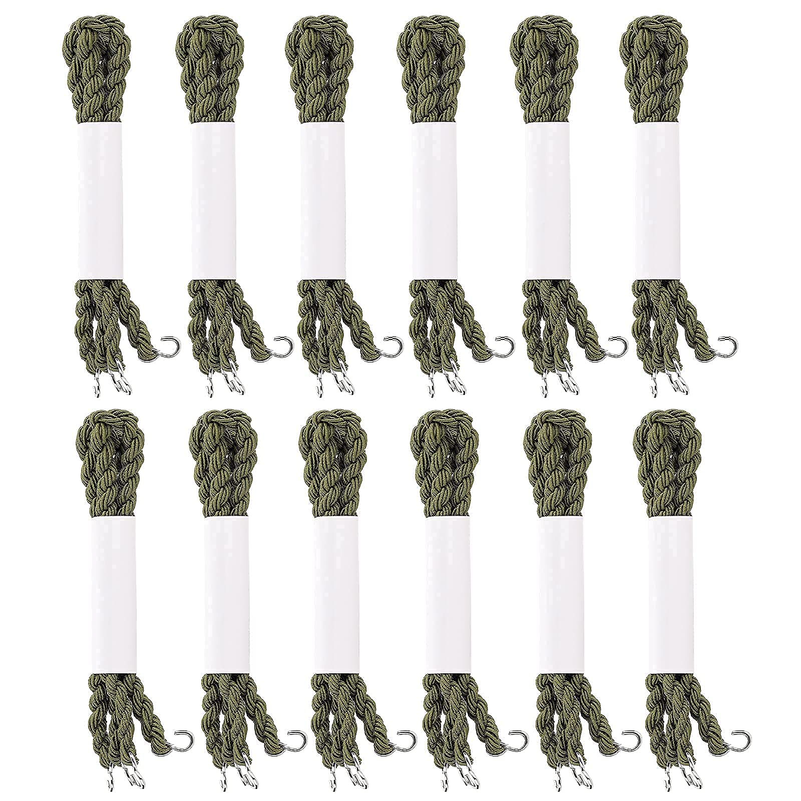 Molain 12 Pieces Military Elastic Boot Straps Shoelace Boot Blousers Military Leg Straps Blousing Garters with Metal Hooks