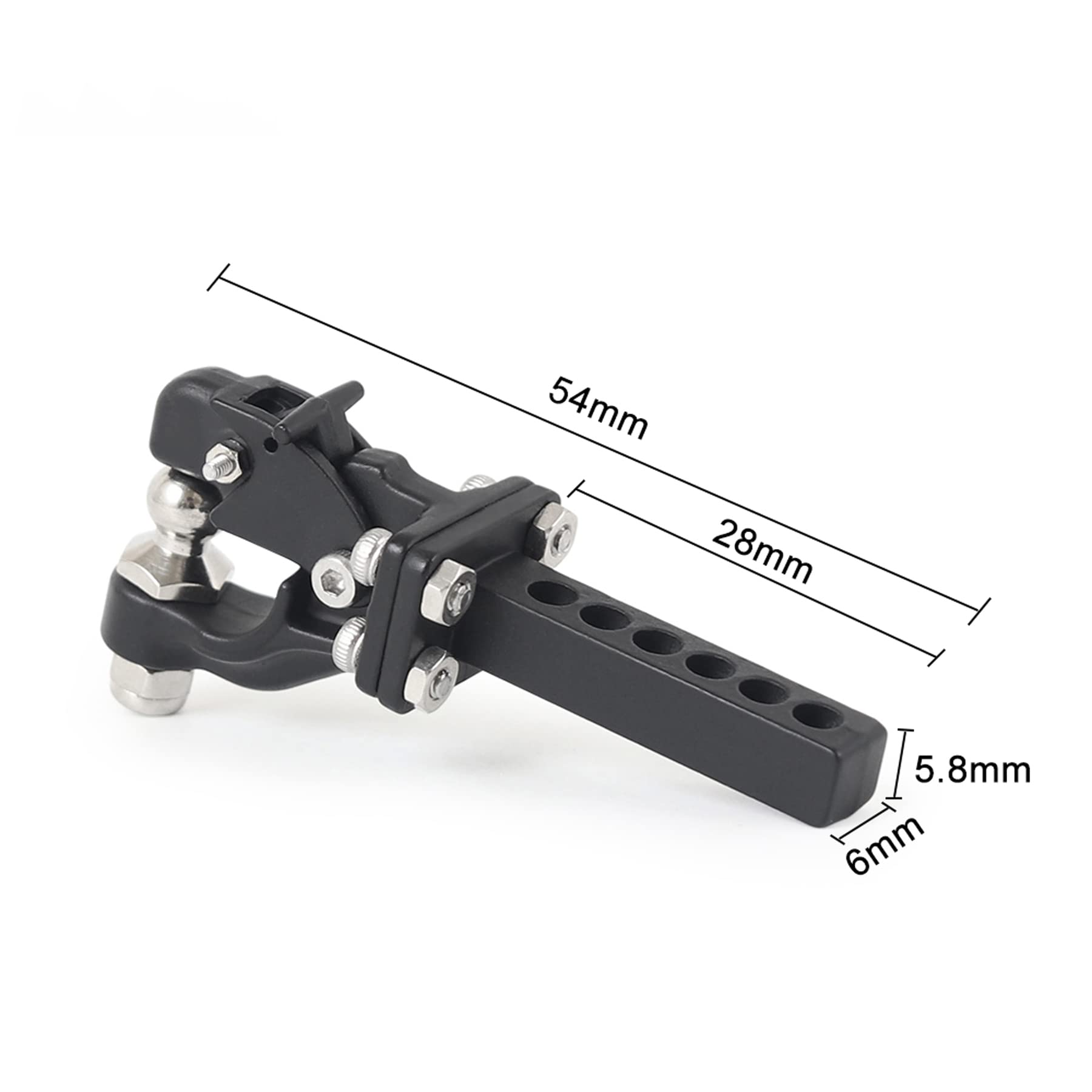 RC Trailer Metal 1/10 Scale Trailer Kit, for RC Crawler axial SCX10 D90 Wrangler TRX6 TRX4 Redcat GEN8 RGT 86100 SMT CFX CC01 CC02 LC80 trx4 Upgrades (RC Trailer Kit and Elastic Kinetic Winch Strap)