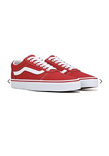 Vans Ward Low Top Sneaker - Racing Red/White (9.5) (Racing Red/White)