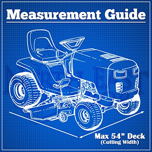 North East Harbor Deluxe Riding Lawn Mower Tractor Cover Fits Decks up to 54" - Black - Water and Sunray Resistant Storage Cover