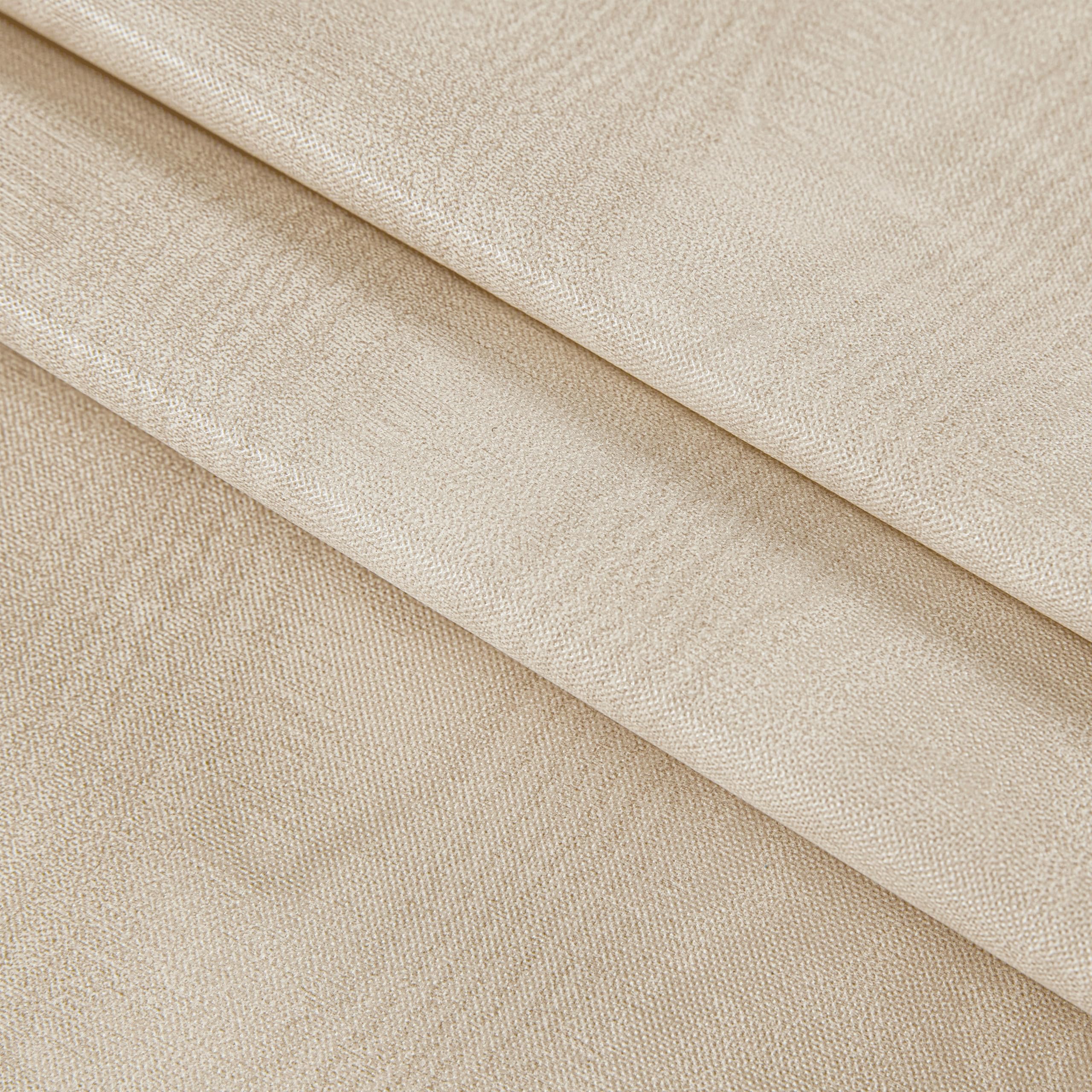 Newbridge Taupe Moire Wavy Solid Color Print Heavy Weight Vinyl Flannel Backed Tablecloth, Indoor/Outdoor Vinyl Tablecloth with Flannel Backing, 60” x 84” Oval