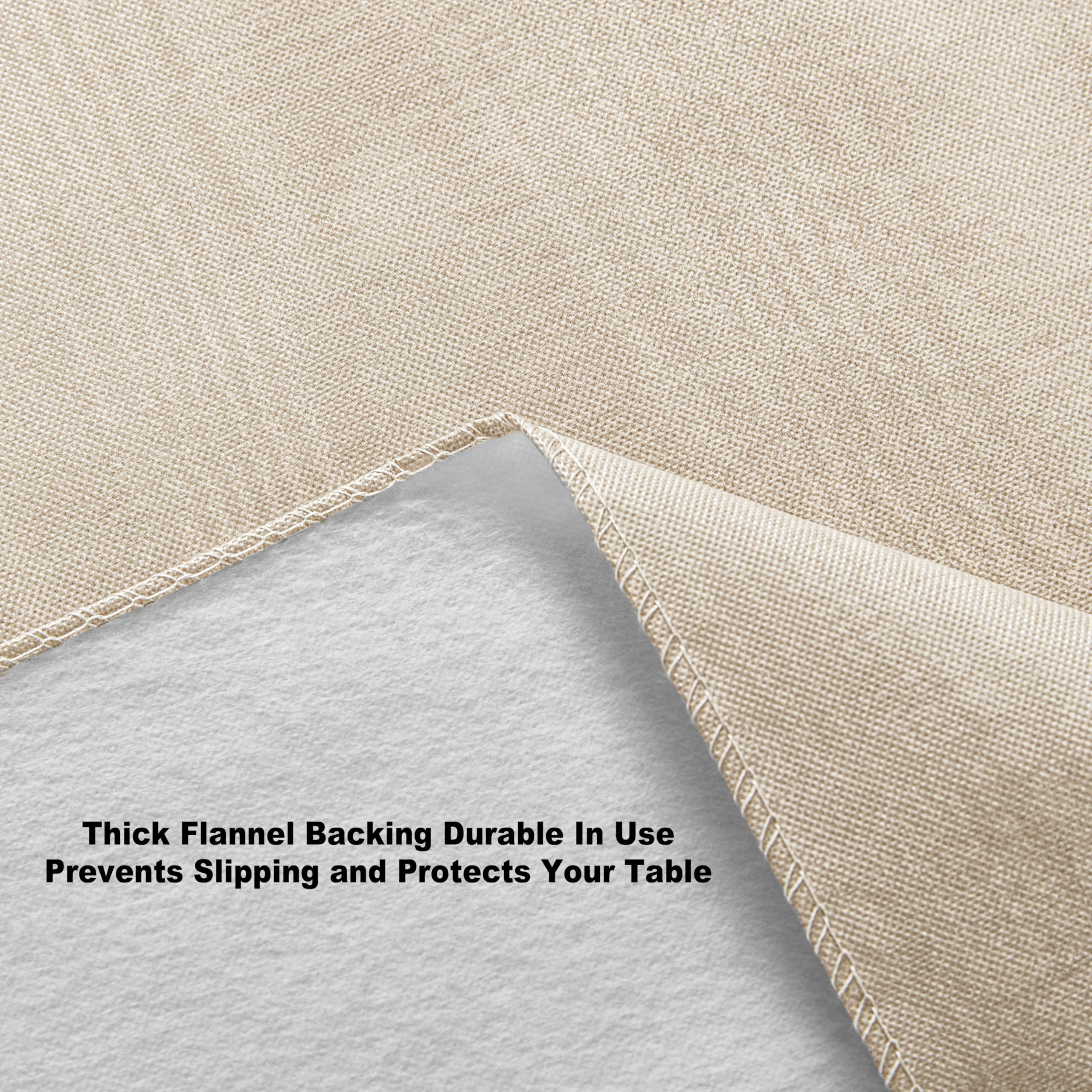Newbridge Taupe Moire Wavy Solid Color Print Heavy Weight Vinyl Flannel Backed Tablecloth, Indoor/Outdoor Vinyl Tablecloth with Flannel Backing, 60” x 84” Oval