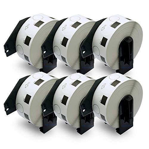 BETCKEY - Compatible Round Labels Replacement for Brother DK-1218 (0.94 in Dia), Use with Brother QL Label Printers [6 Rolls/6000 Labels]