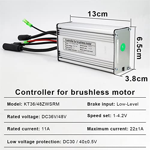 Bike Fender Waterproof Controller 22A 500W 350W Electric Bike Controller for 36V 48V E-Bike Convention Kit with KT LCD4 LCD5 Display Mud Guards (Color : Controller)