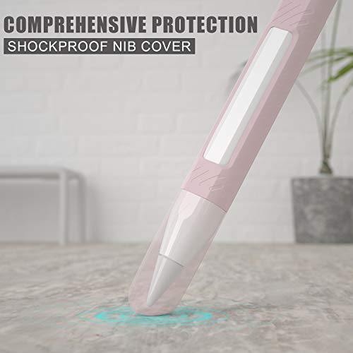 TICARVE Case for Apple Pencil Holder, Apple Pencil Sleeve, Apple Pencil 2nd Generation Compatible with iPad Pro 2018 Magnetic Skin, Pink