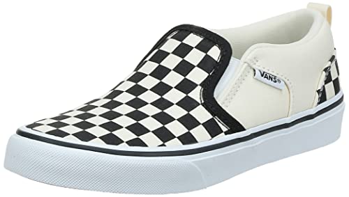Vans Asher, Womenās Low-Top Sneakers, White (Checkerboard/Black/White), 6.5 US