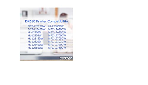 Brother Genuine DR630 Drum Unit 2 Pack Yield 12000 Black for DCP-L2520DW in Retail Packaging
