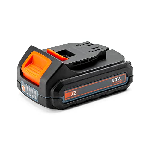 SENIX X2 20 Volt Max* 5-Inch Brushless Angle Grinder Tool, 8500 RPM Max, 3-Position Auxiliary Handle, Spring-Loaded Safety Slide Switch, 2.5 Ah Battery and Charger Included (PAX2125-M2)