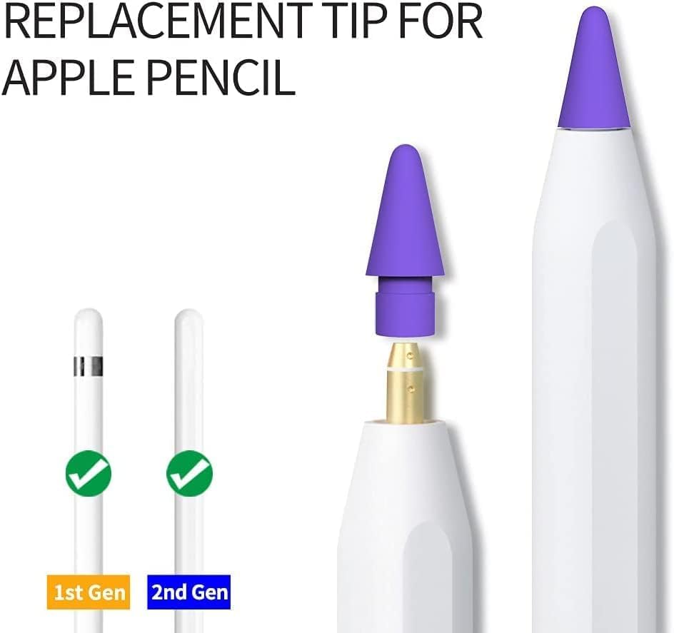 Tucana Replacement Pen Tips Compatible for iPad Pencil 1st & 2nd Generation (3-Pack) (Pink)