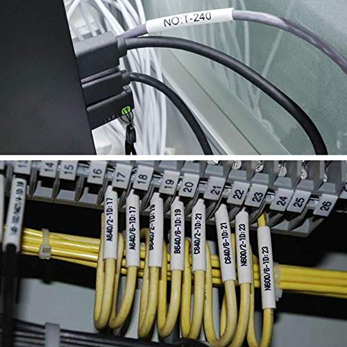 NineLeaf 1 Pack Black on White Heat Shrink Tubes Label Tape Compatible for Brother HSe-231 HSe231 HS231 HS-231 P-Touch GL-100 PT200 PT1000 PT1100 PT1200 PT-E200 PT1180 ST1150 Label Maker