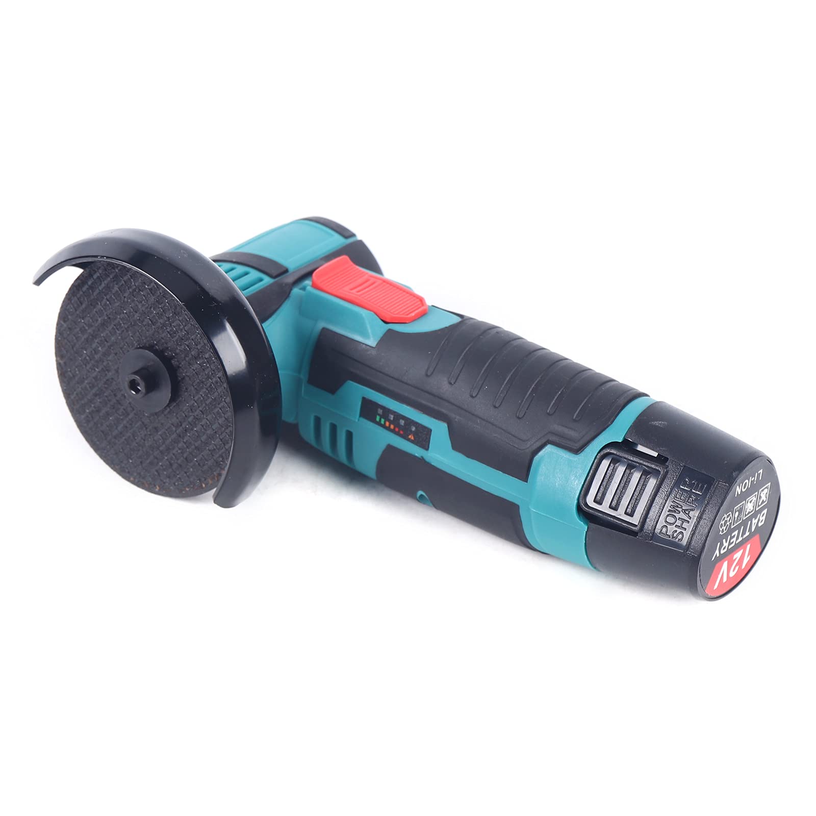 Gdrasuya10 12V Portable Cordless Angle Grinder with Battery and Charger, Low Noise, Metal Grinder for Interior Decoration, Hydro Power Installation, Equipment Maintenance