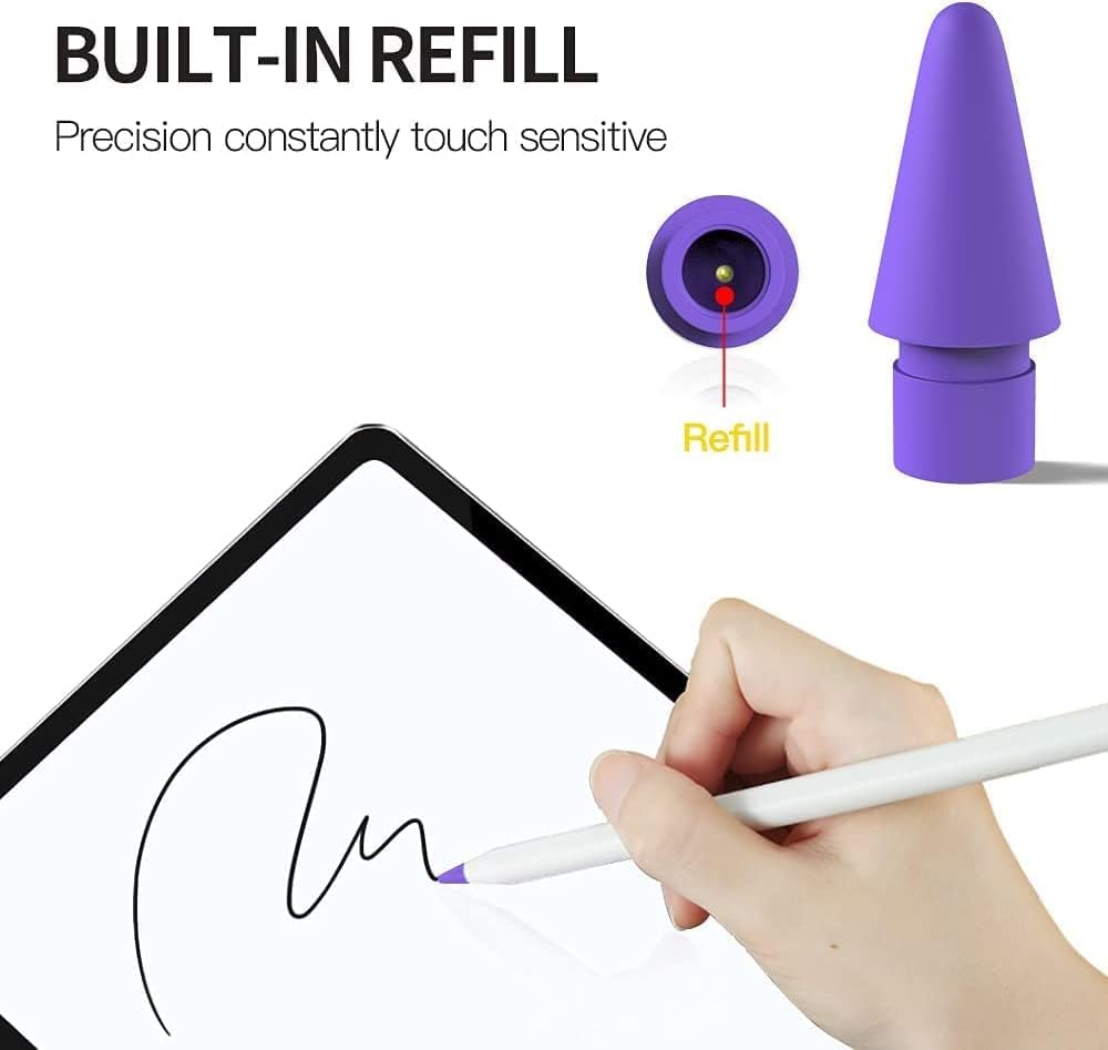Tucana Replacement Pen Tips Compatible for iPad Pencil 1st & 2nd Generation (3-Pack) (Pink)