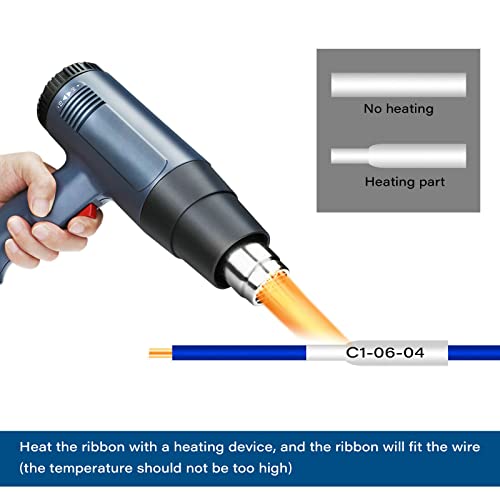 NineLeaf 1 Pack Black on White Heat Shrink Tubes Label Tape Compatible for Brother HSe-231 HSe231 HS231 HS-231 P-Touch GL-100 PT200 PT1000 PT1100 PT1200 PT-E200 PT1180 ST1150 Label Maker