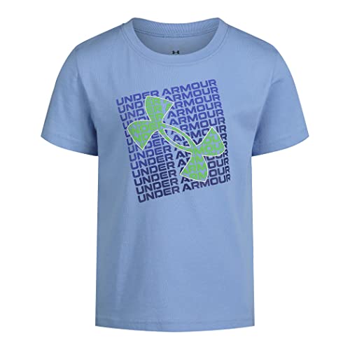 Under Armour boys Short Sleeve Shirt, Crewneck, Lightweight and Breathable T Shirt, Carolina Blue Logo, 5 US