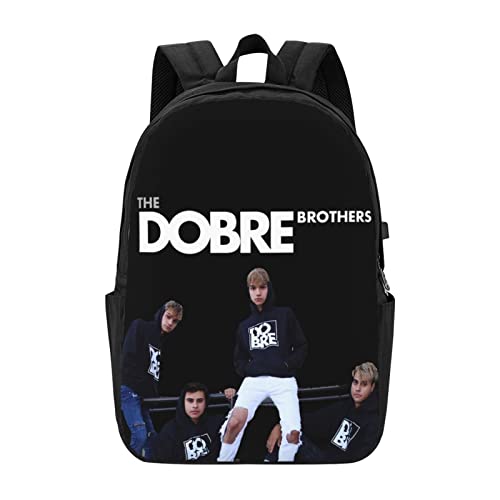 Dobre Brothers 17 Inch Laptop Backpack with USB Port Travel College School Backpack Bookbag Unisex