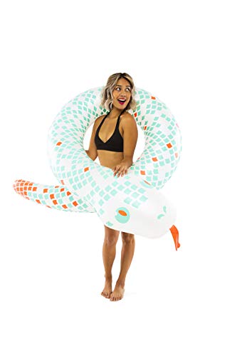 BigMouth Inc. White Snake Pool Float β 4 Foot Pool Float, Durable Inflatable Vinyl Summer Pool or Beach Toy, Makes a Great Gift Idea