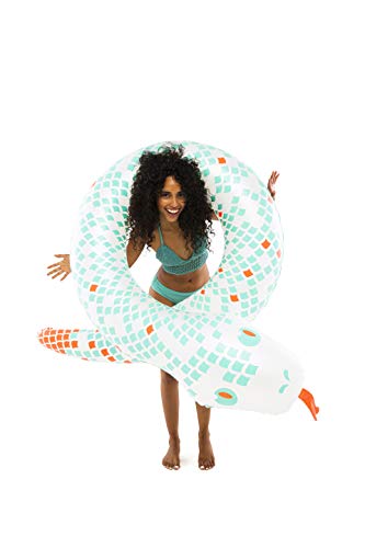 BigMouth Inc. White Snake Pool Float β 4 Foot Pool Float, Durable Inflatable Vinyl Summer Pool or Beach Toy, Makes a Great Gift Idea
