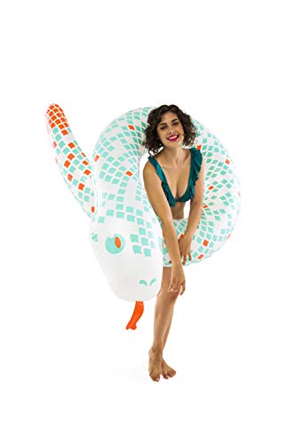 BigMouth Inc. White Snake Pool Float β 4 Foot Pool Float, Durable Inflatable Vinyl Summer Pool or Beach Toy, Makes a Great Gift Idea