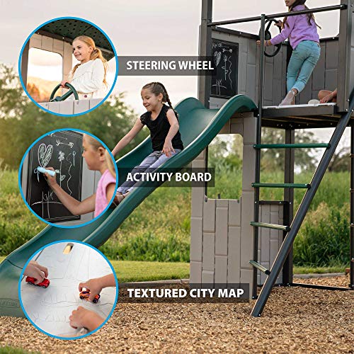 Lifetime 90913 Adventure Clubhouse Swing Set, Brown/Green