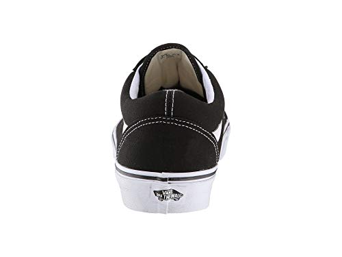 Vans Men's Old Skool Sneaker, Canvas - Black/True White, Size 10