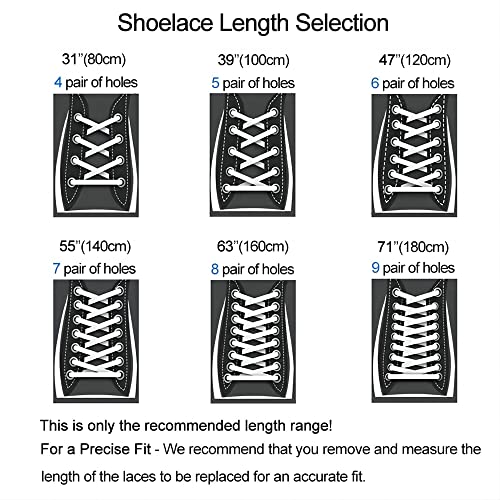 GLymg 4Pair Oval Shoes laces 24 Colors Half Round 1/4" Athletic ShoeLaces for Sport/Running Shoes Shoe String (White/black, 47 in)