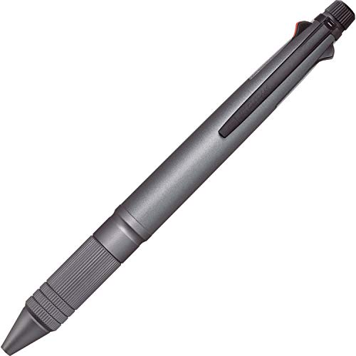 uni Jetstream 4&1 Metal Edition, 0.5mm Ballpoint Pen (Black, Red, Blue, Green) and 0.5mm Mechanical Pencil, Gun Metallic (MSXE52000A05.43)