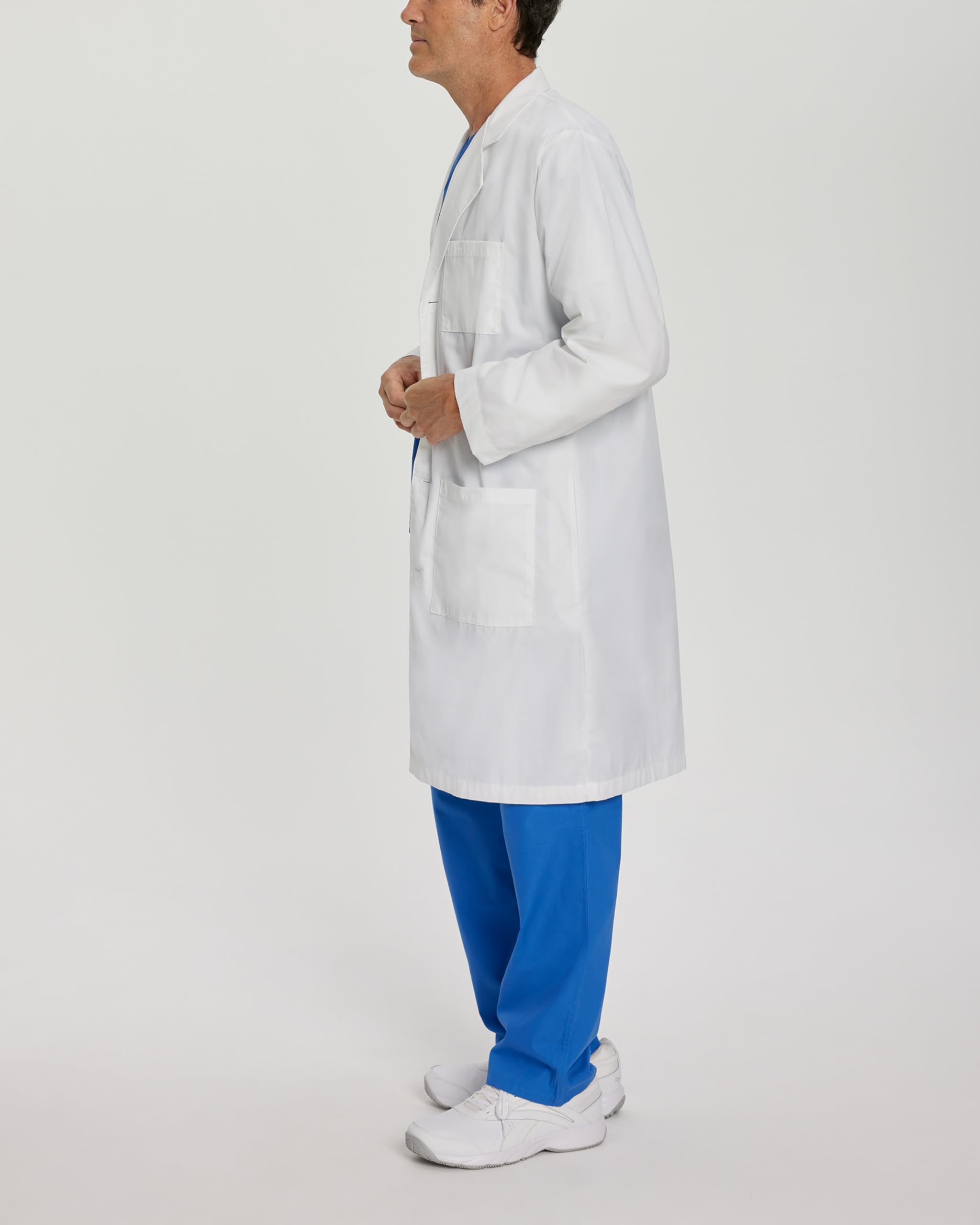 Landau mens Landau Scrub Zone Unisex Relaxed Fit 2-pocket Drawstring Cargo Scrub Pants 85221 Medical Lab Coat, White, 44 US