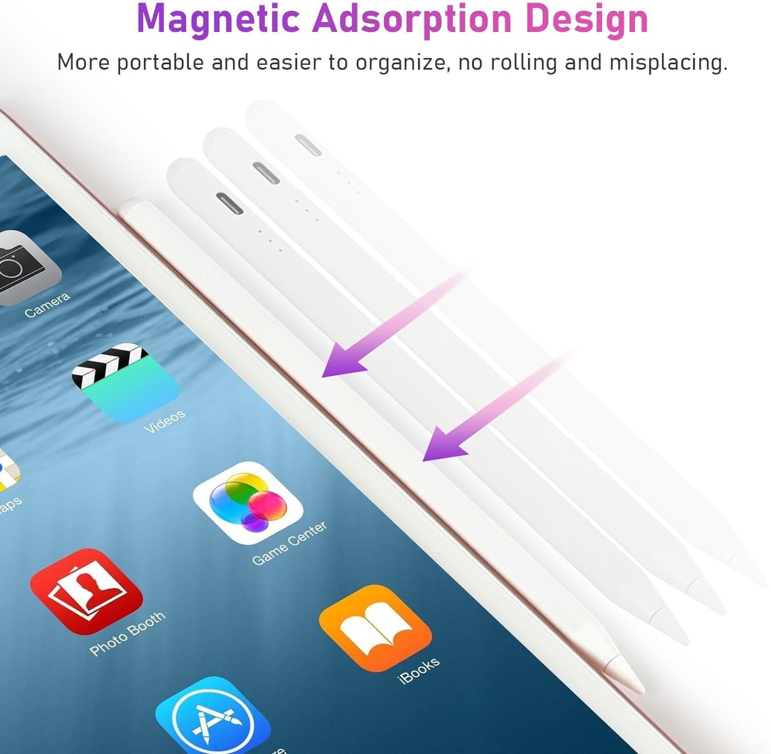 Stylus Pencil 1st Generation for Apple with 10X Fast Charge & Palm Rejection Compatible with iPad Pro 11/12.9, iPad 10/9/8/7/6, iPad Mini 5/6, iPad Air 3/4/5