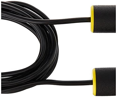 SKLZ Adjustable Jump Rope with Padded Grips , Black/Yellow