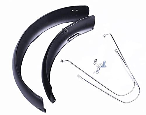 ZEWEZ Bike Fender, Bicycle Fender 20inch Bicycle Mudguard E-Bike Electric 20x4.0 tire Folding Bike Fender Iron Sturdy Durable Mud Guard Suit (Color : 1 Suit Fender)