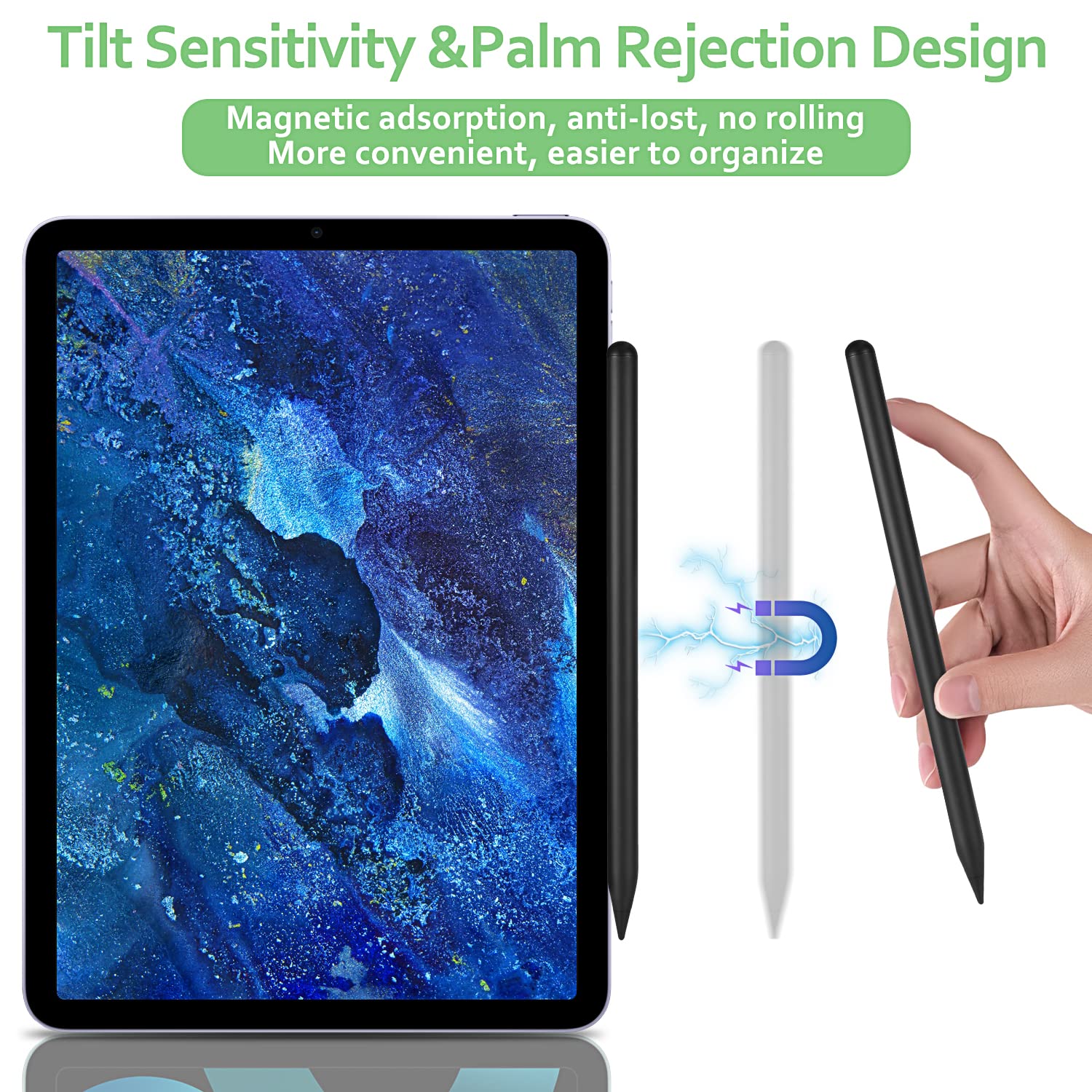 Stylus Pen for iPad,Ipad Pencil 2nd Generation,Apple Pencil,Smart Touch Switch,Compatible with(2018-2023) Magnetic iPad 6-10,iPad Mini 5/6,iPad Air 3-5,iPad Pro 11"/12.9"