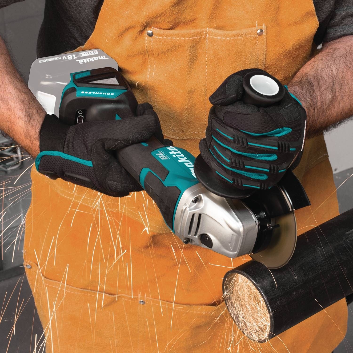 Makita XAG10Z 18V LXT® Lithium-Ion Brushless Cordless 4-1/2" Paddle Switch Cut-Off/Angle Grinder, with Electric Brake, Tool Only