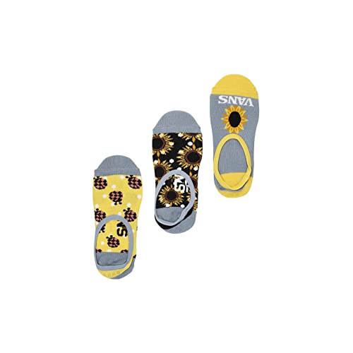 Vans SUNFLOWER MIX Canoodle 3 Pack No Show Socks Women's Size 6.5 - 10