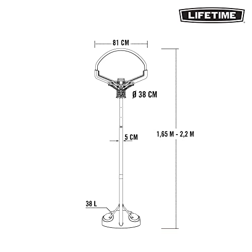 Lifetime 90022 32" Youth Portable Basketball Hoop, Red/Black