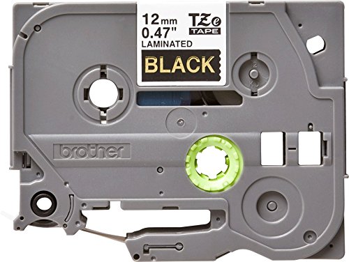 Brother Genuine TZe-334 1/2" Gold on Black Standard Laminated Tape for P-Touch Labeler, 4 Pack
