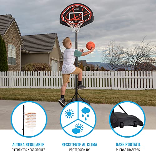 Lifetime 90022 32" Youth Portable Basketball Hoop, Red/Black