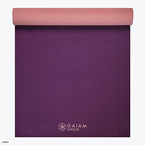 Gaiam Reversible Yoga Mat - Premium 5mm Thick Exercise & Fitness Mat for Yoga, Pilates & Floor Workouts (68" x 23.5" x 5mm)