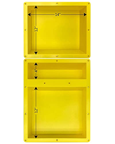 Uni-Green Tile Shower Niche 16"X34",Recessed Shower Shelf-Yellow