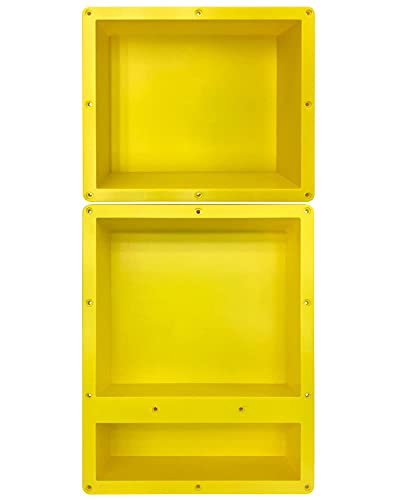 Uni-Green Tile Shower Niche 16"X34",Recessed Shower Shelf-Yellow