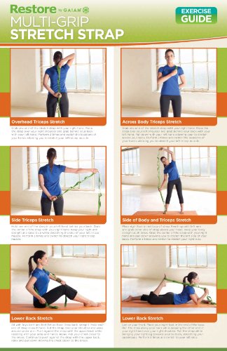 Gaiam Restore Multi-Grip Stretch Strap, Green