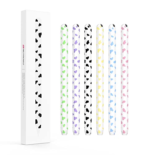 NIUTRENDZ Cow Print Case for Apple Pencil 2nd Generation Case Cover Silicone Protective Sleeve Skin Accessories with 10pcs Apple Pencil Tips Cover (Pink)